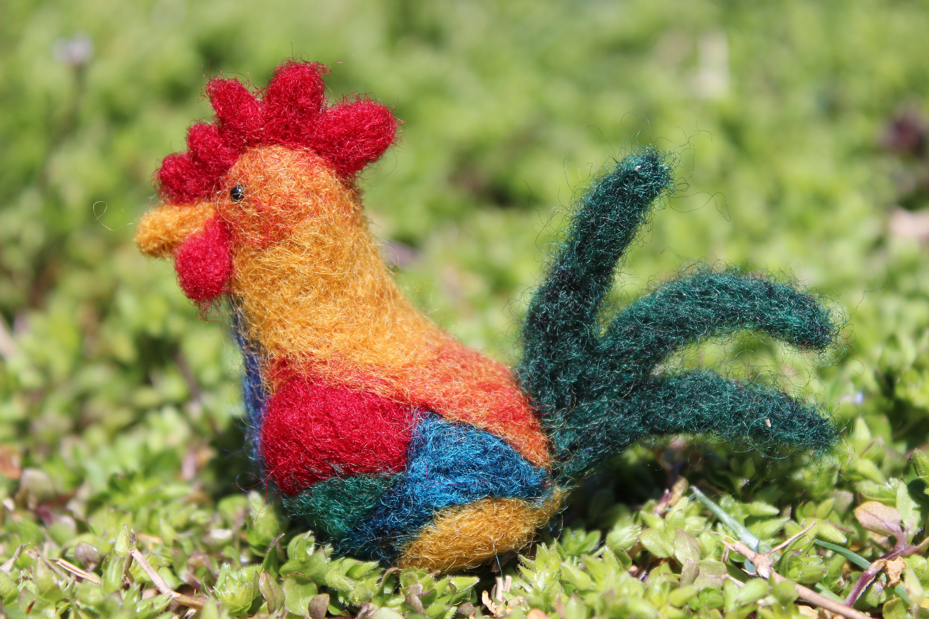 Rooster Felted Chicken Handmade Needle Felted Rooster - Etsy