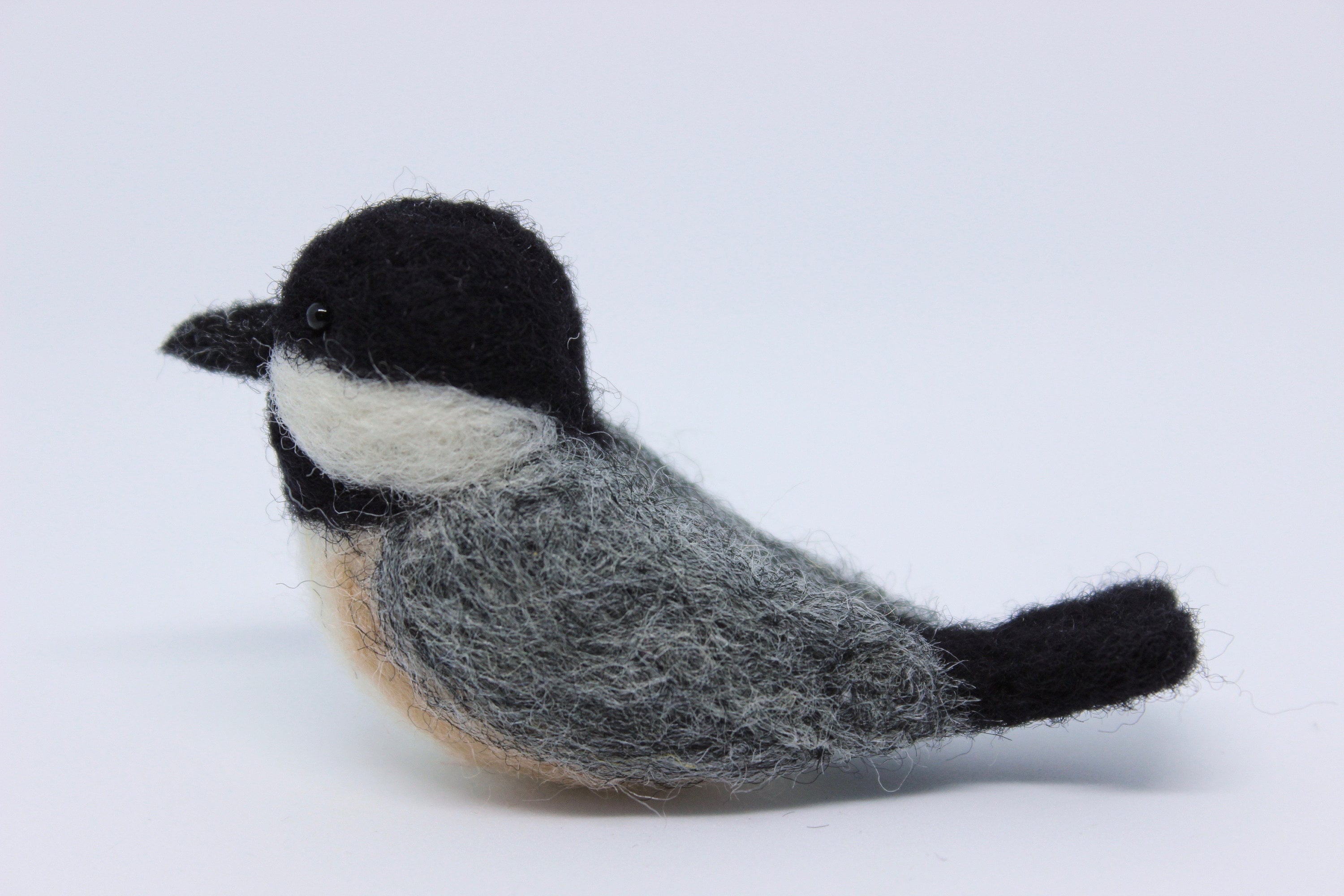 Black-capped Chickadee Felted Bird Handmade Bird Felted | Etsy