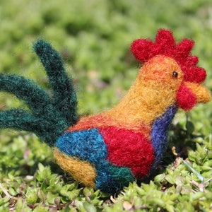 Rooster; Felted Chicken; Handmade Needle Felted Rooster - Etsy
