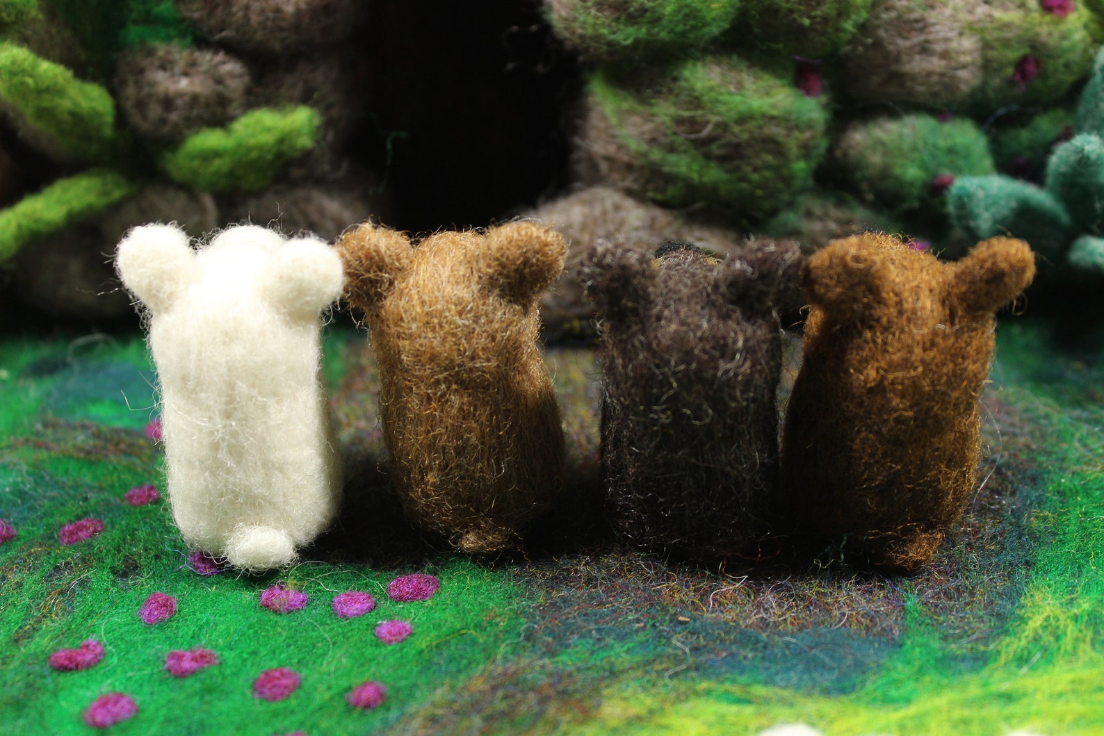 Bears Handmade Needle Felted Wool Bears Woodland Bears | Etsy