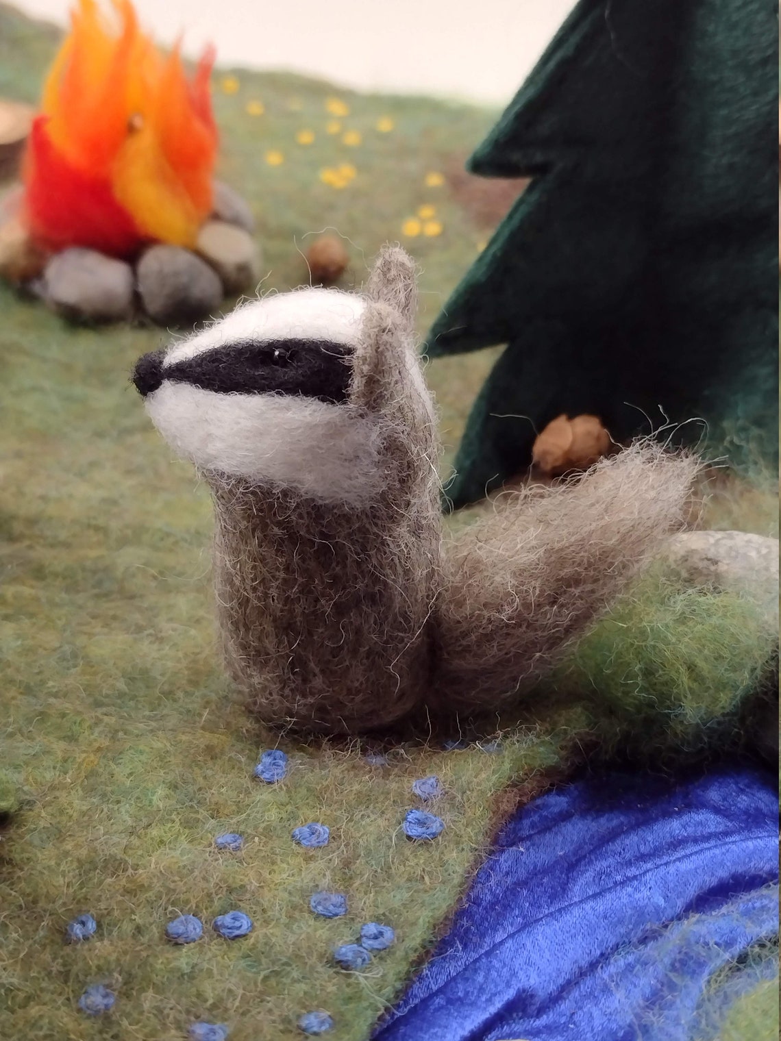 Badger Needle Felted Badger Woodland Badger - Etsy