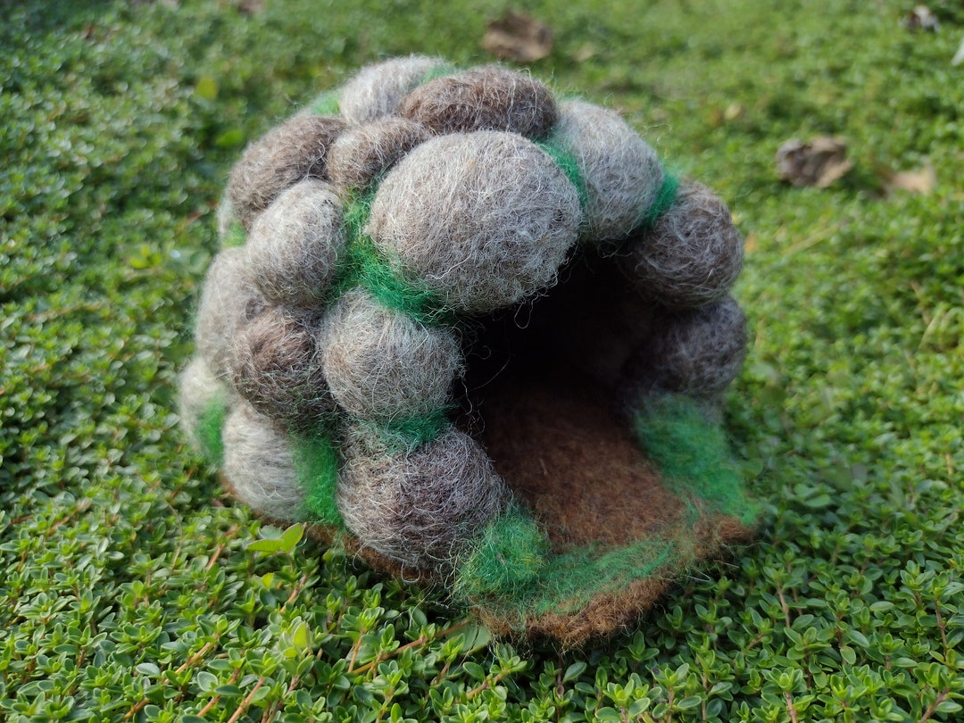 Rock Cave; Handmade Needle Felted Wool Cave; Woodland Cave; Animal Cave ...