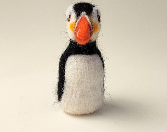 Puffin, Handmade Needle Felted Puffin, Wool Bird - Etsy