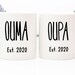 Ouma and Oupa Mugs Set, Pregnancy Announcement for Afrikaans Grandma ...