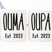 Ouma and Oupa Mugs Set, Pregnancy Announcement for Afrikaans Grandma ...