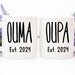 Ouma and Oupa Mugs Set, Pregnancy Announcement for Afrikaans Grandma ...