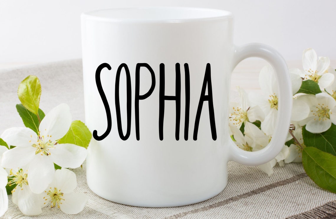 Custom Name Mug, Personalized Mug With Name, Add Name Mug, Monogram Mug ...