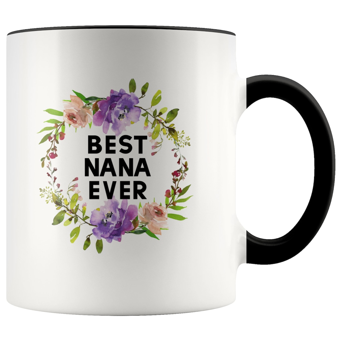 Gifts for Nana, Nana Mug, Best Nana Ever Cup, Pretty Floral Coffee Mug ...