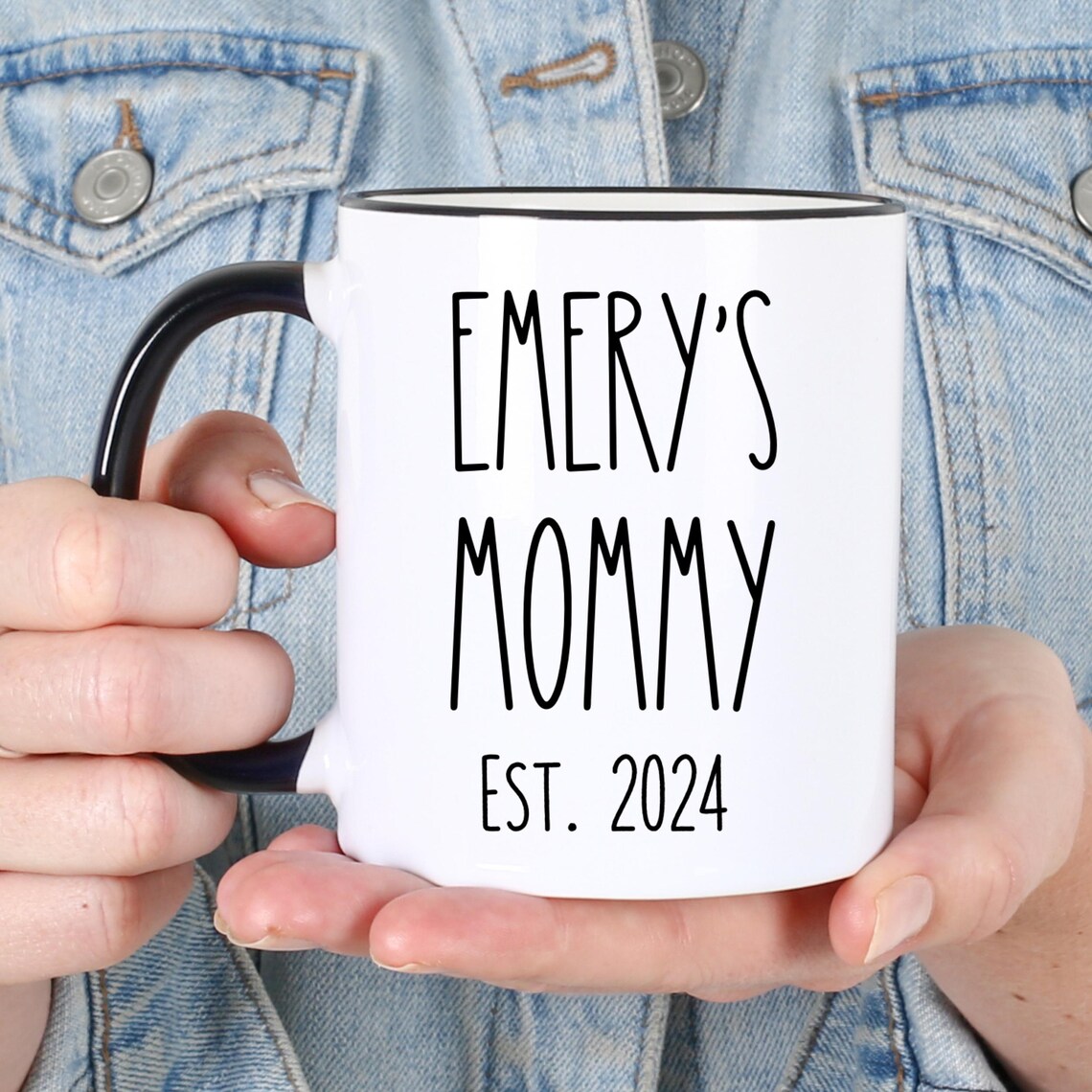 Mommy and Daddy Mugs Set With Kid Name, Christmas Gift for New Parents ...