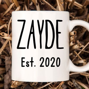 Bubbe and Zayde Mugs Set, Yiddish Grandma Baby Reveal, Jewish Grandpa ...