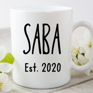 Savta and Saba Mugs Set, Hebrew Grandparents Baby Reveal, Pregnancy ...