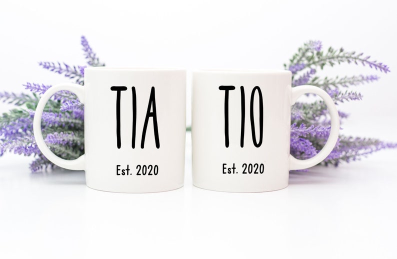 Tia and Tio Mug Set Spanish Aunt and Uncle Mug Pregnancy - Etsy