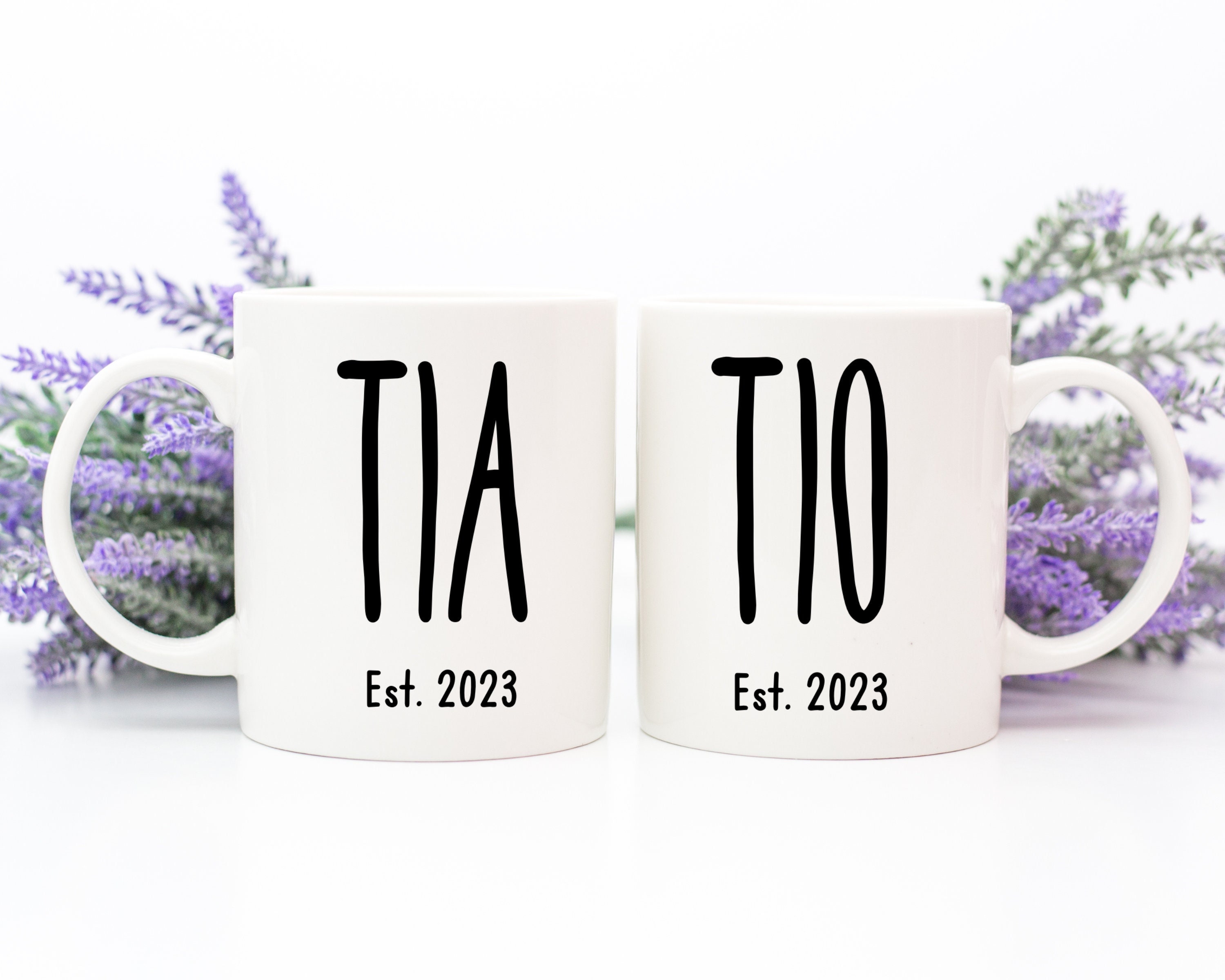Tia and Tio Mug Set Spanish Aunt and Uncle Mug Pregnancy - Etsy