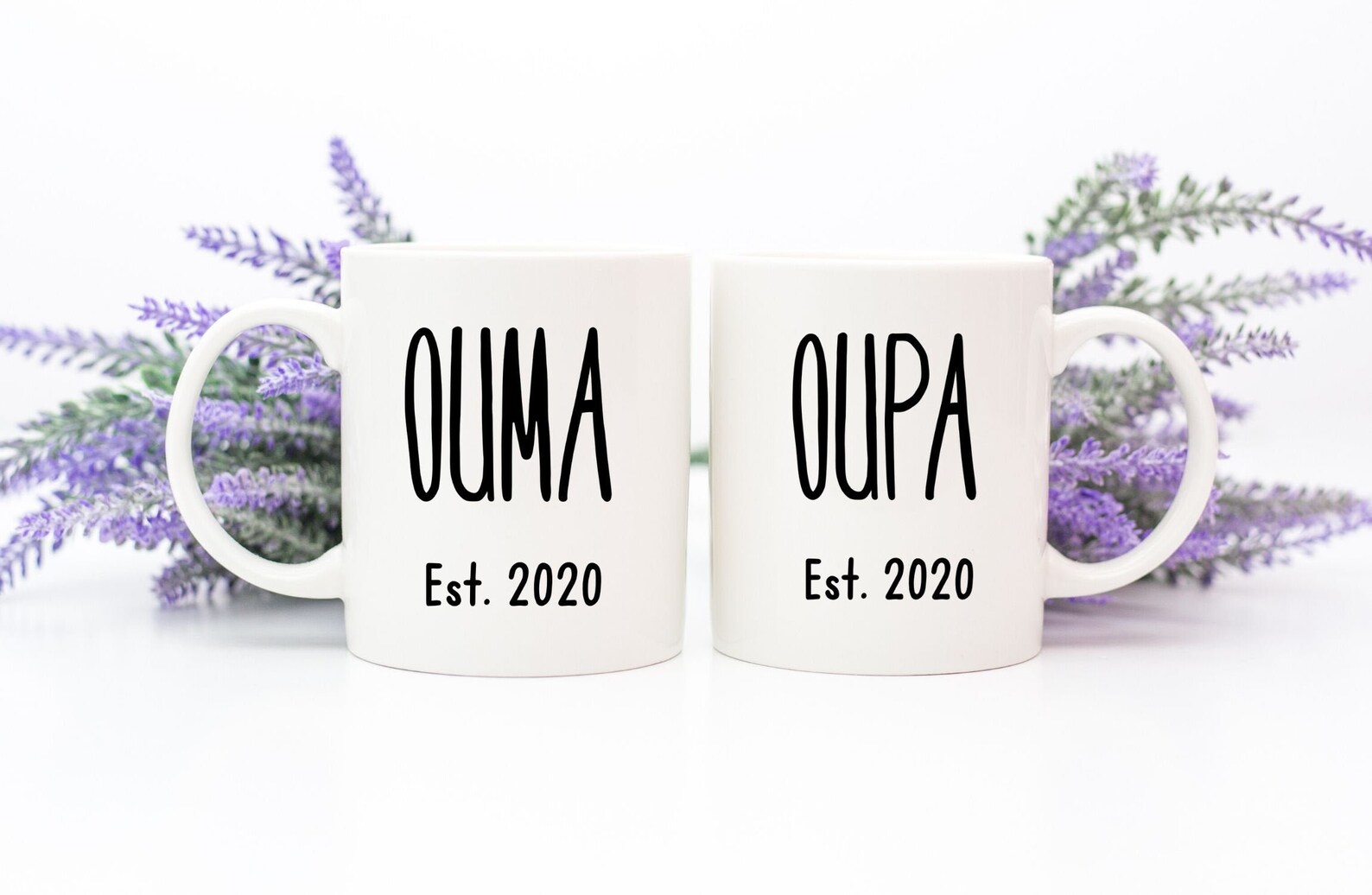 Ouma and Oupa Mugs Set Pregnancy Announcement for Afrikaans - Etsy