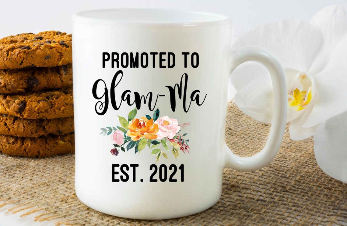 Glamma Mug Promoted to Glam Ma Glamma Est. 2022 Mug | Etsy