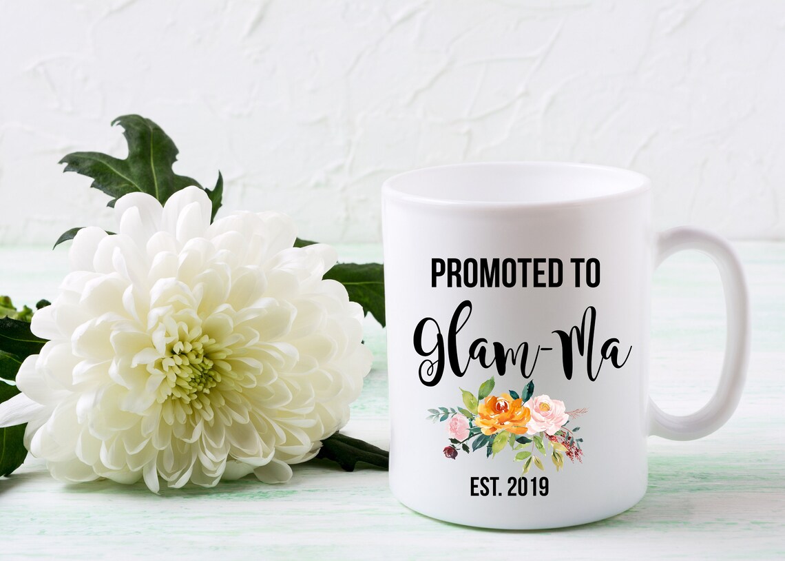 Glamma Mug Promoted to Glam Ma Glamma Est. 2022 Mug | Etsy