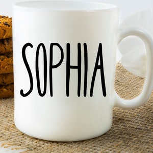 Custom Name Mug, Personalized Mug With Name, Add Name Mug, Monogram Mug ...