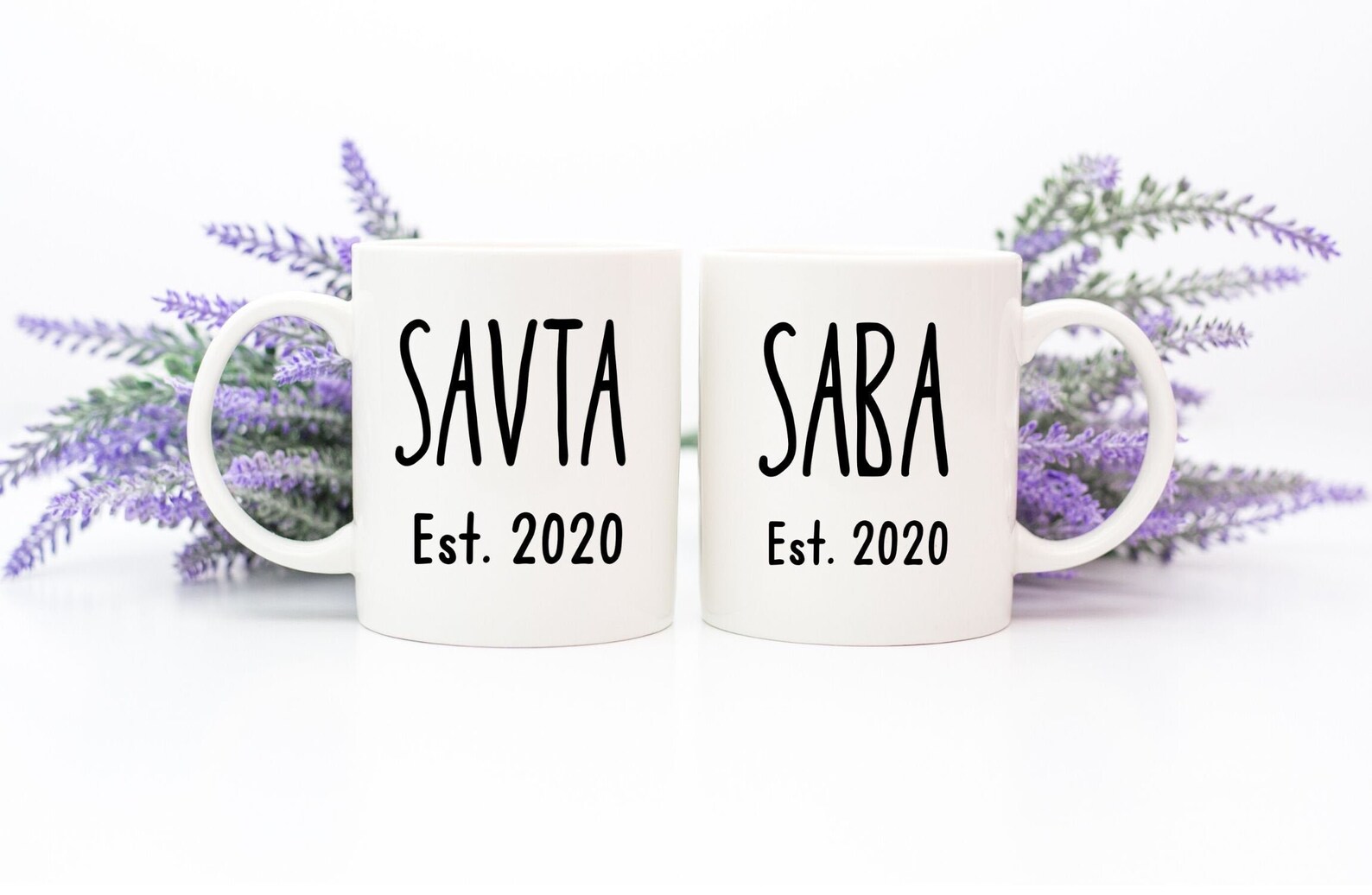 Savta and Saba Mugs Set, Hebrew Grandparents Baby Reveal, Pregnancy ...