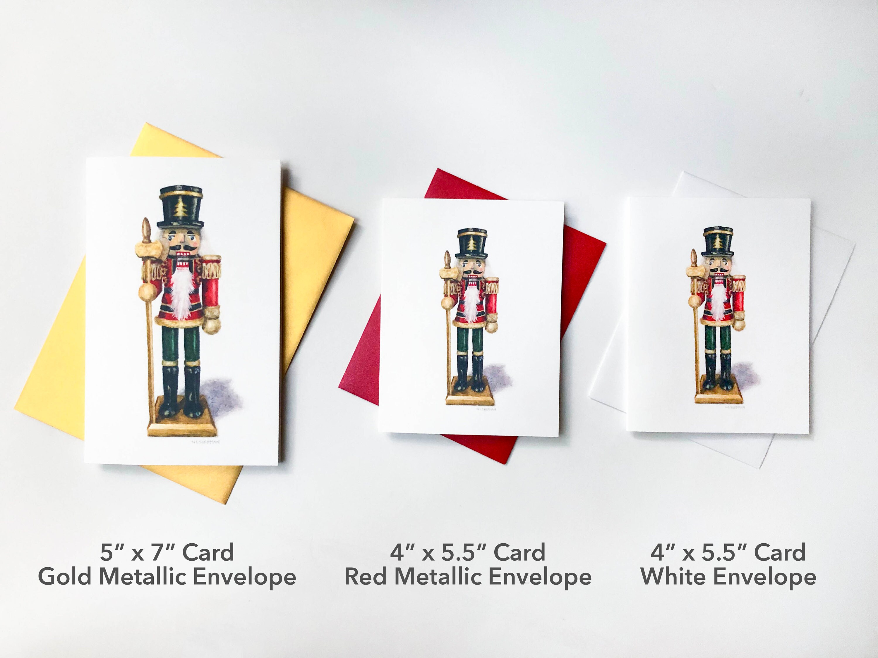 Christmas Card Nutcracker Christmas Card Handmade Card | Etsy