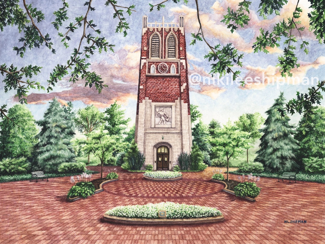 Michigan State Art, Spartans, Watercolor Painting, MSU, Graduation Gift ...