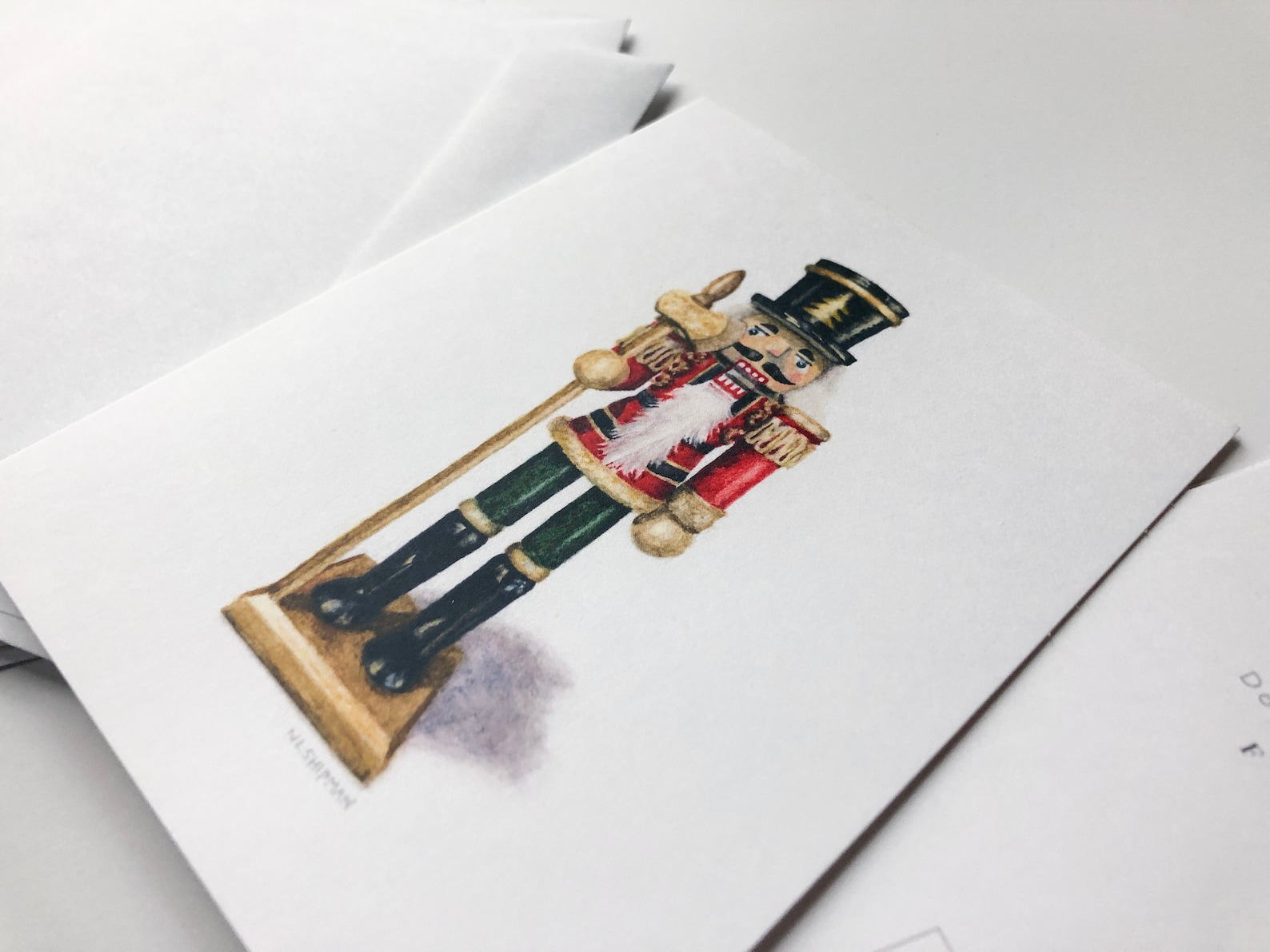 Christmas Card Nutcracker Christmas Card Handmade Card | Etsy