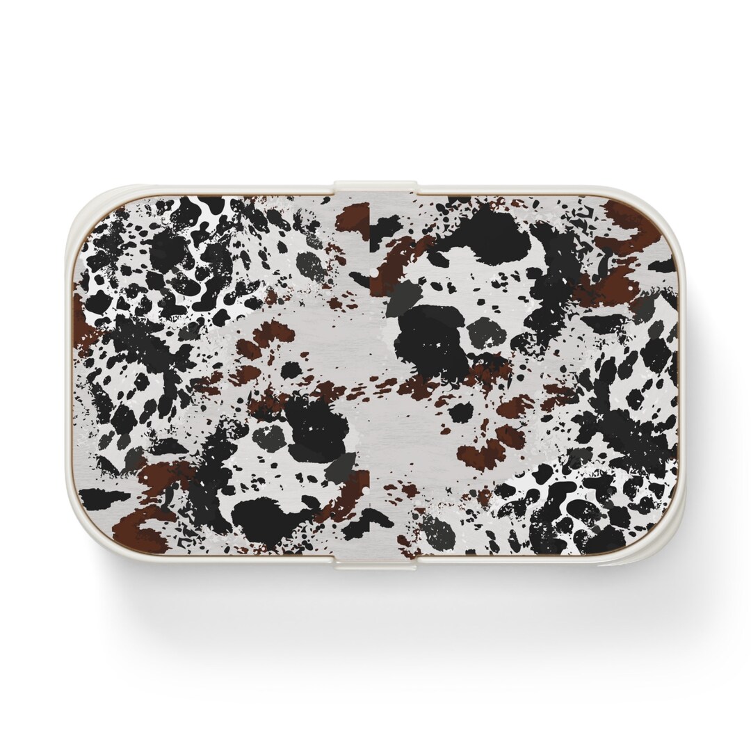 Cow Print Lunch Box Bento Lunch Box Gift for Cow Lover Animal Lover ...