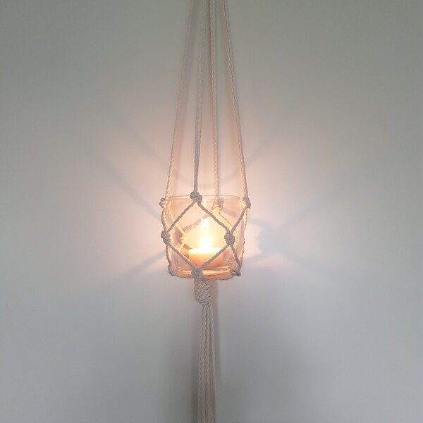 Macrame Candle Holder - Etsy