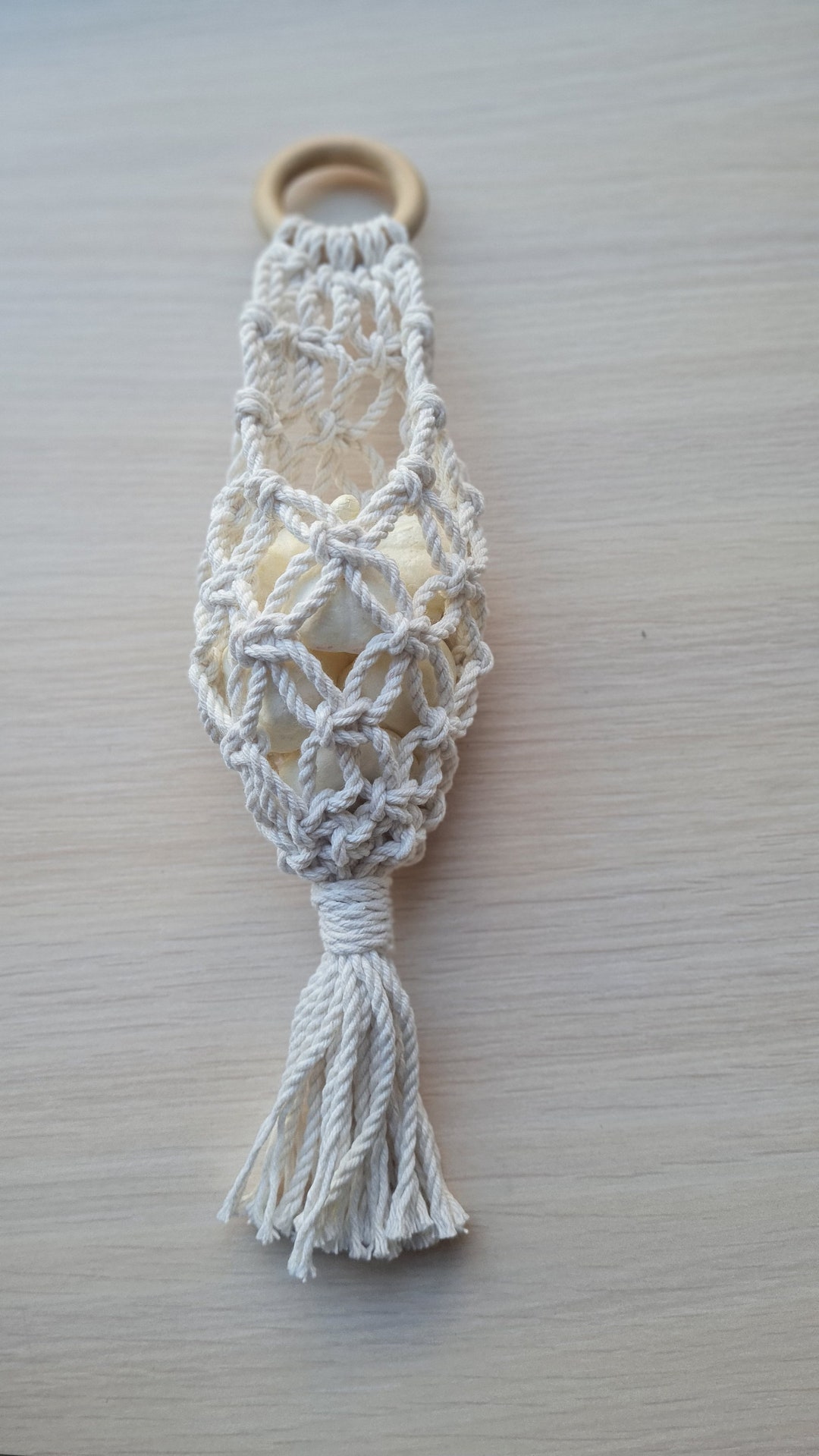 Macrame Hanging Garlic Basket, Vegetable Storage Bag, Macrame Bag ...