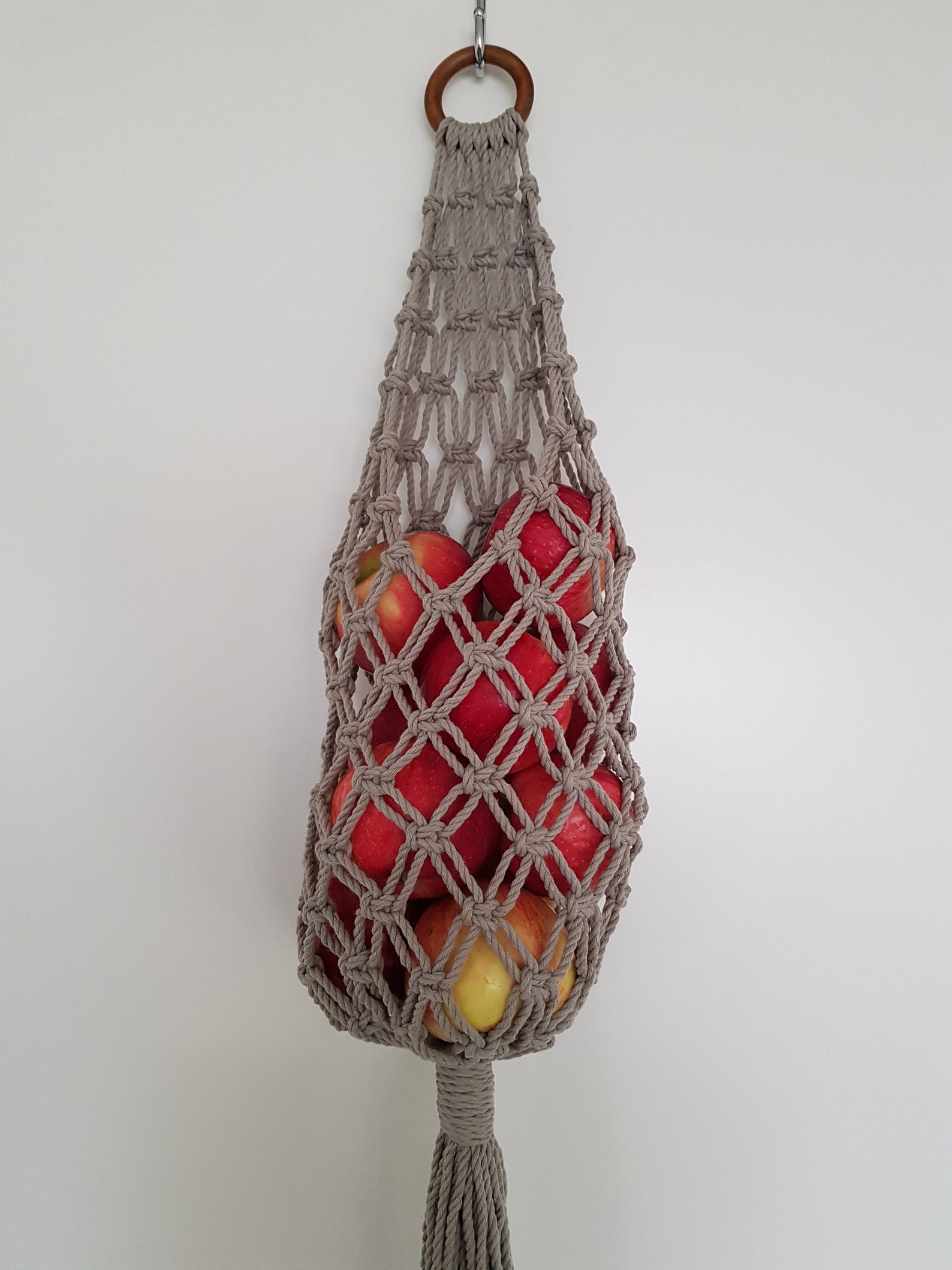 Macrame Hanging Fruits Basket,vegetable Storage, Macrame Bag, Kitchen ...