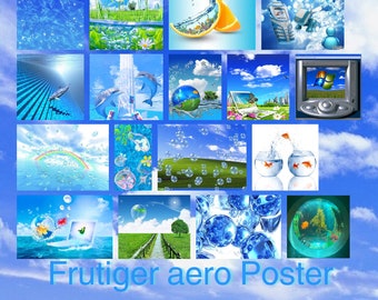Y2K Frutiger Aero Poster Prints Digital Download 10 Pics - Etsy