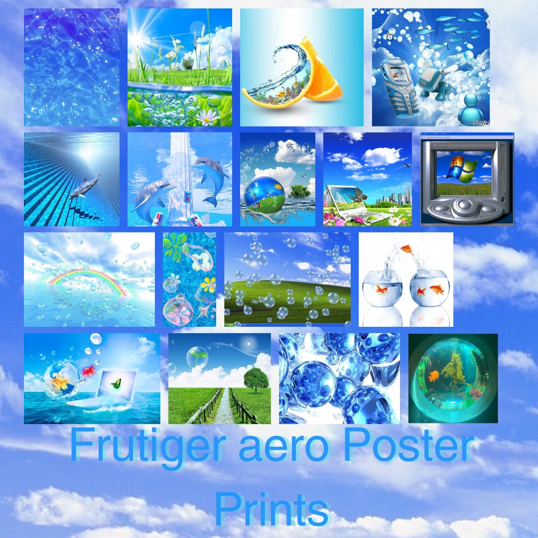 Y2K Frutiger Aero Poster Prints Digital Download 20 Pics - Etsy