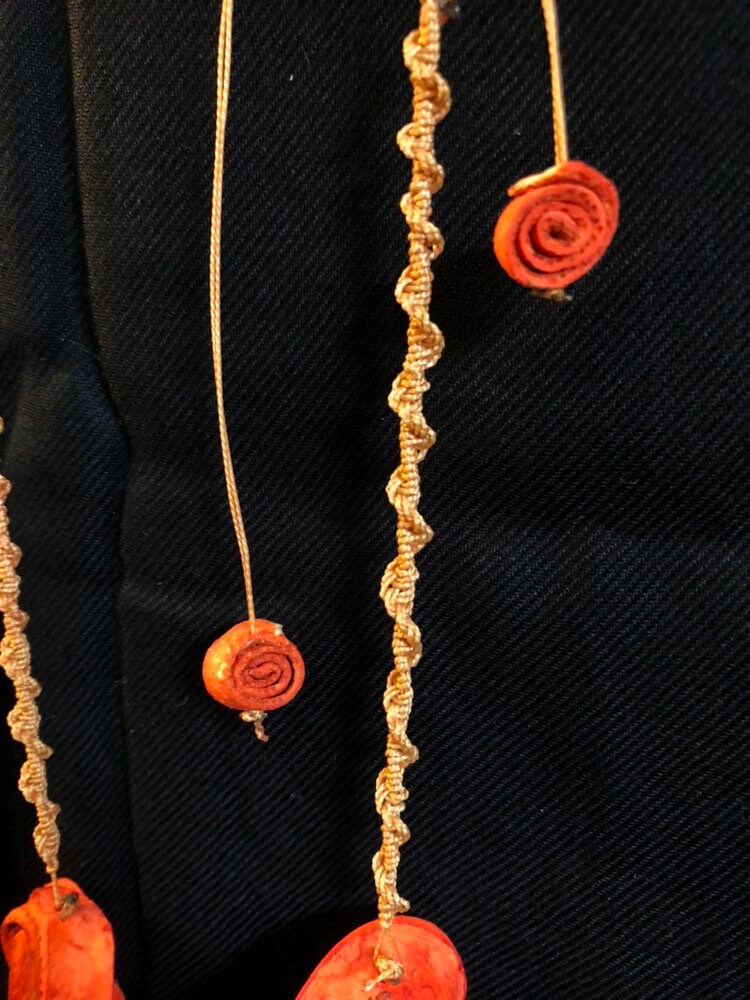 Orange Peel Rose Necklace - Etsy