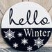 Hello Winter Wood Door Sign: Handmade Winter Decor - Etsy