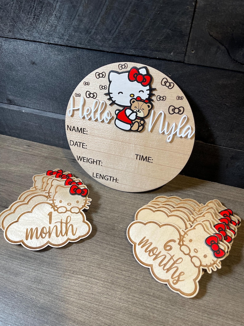 Birth Announcement Sign, Baby Name Sign, Baby Keepsake, Newborn Name ...