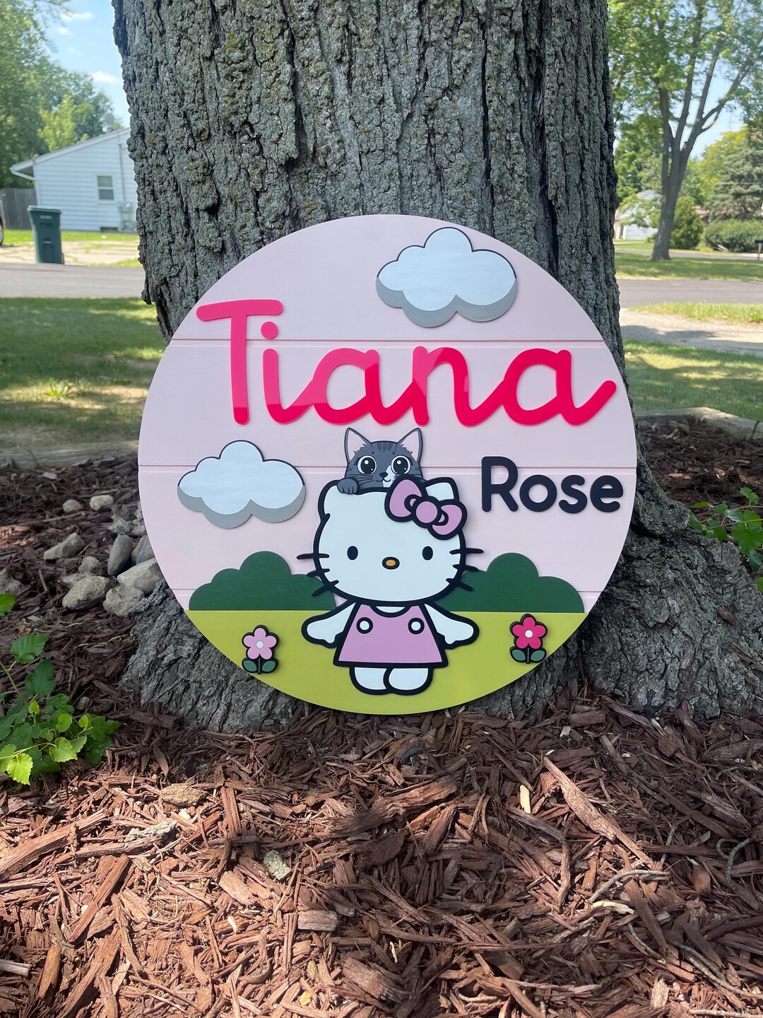 Handmade Hello Kitty Nursery Name Sign, 3D Custom Design - Etsy