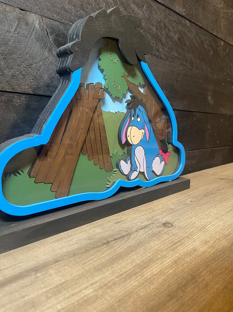 Eeyore, Winnie the Pooh Bear, Layered Pooh Bear, 3D Layered Wooden ...