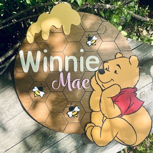 Winnie the Pooh, Pooh Bear, Nursery Name Sign, Wood Name Sign, Winnie ...