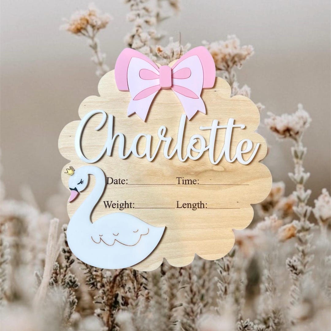 Birth Announcement Sign, Stat Round, Baby Stat Name Sign, Baby Name ...