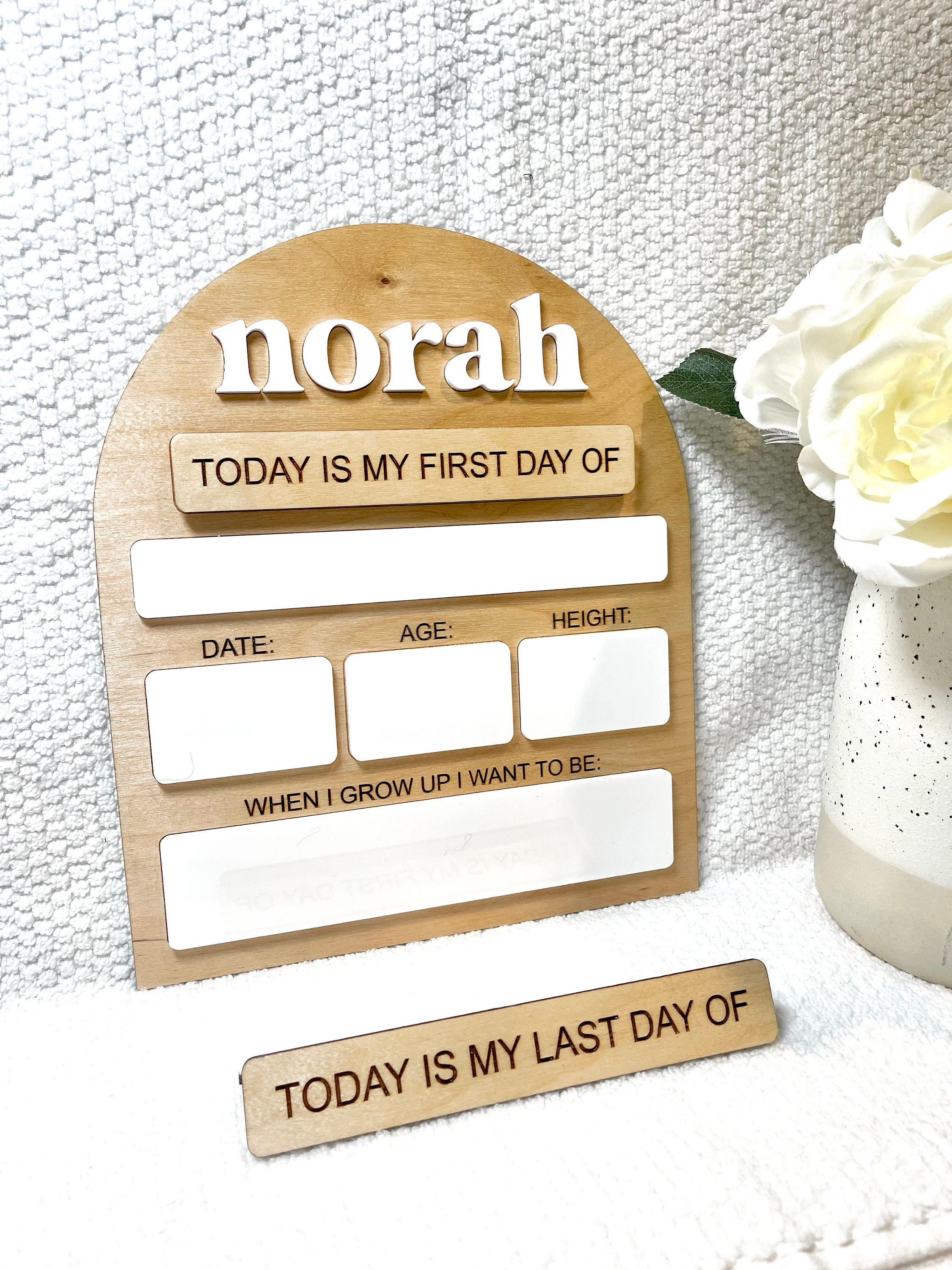 Personalized First and Last Day of School Sign, Reusable Wood Sign - Etsy