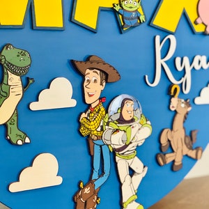 Toy Story Round Name Sign, Toy Story Name Sign, Toy Story Nursery Decor ...