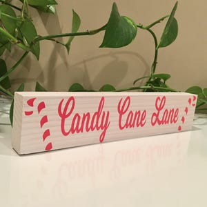 Candy Cane Lane Wood Sign, Candy Cane Lane, Christmas Wood Signs ...