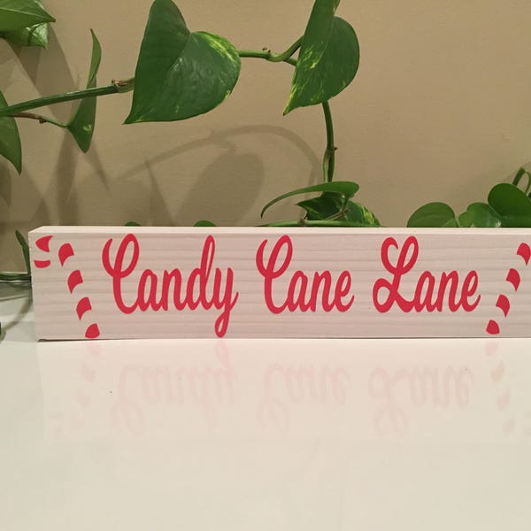 Candy Cane Lane Sign - Etsy