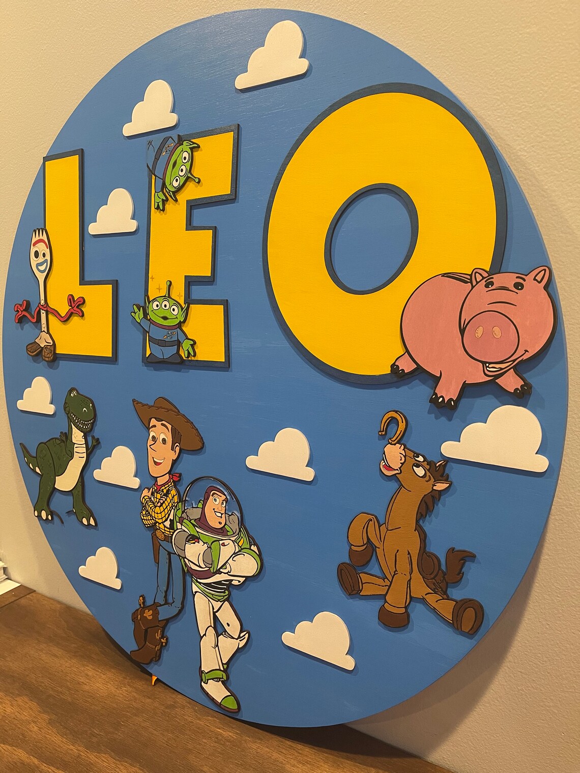 Toy Story Round Name Sign, Toy Story Name Sign, Toy Story Nursery Decor ...