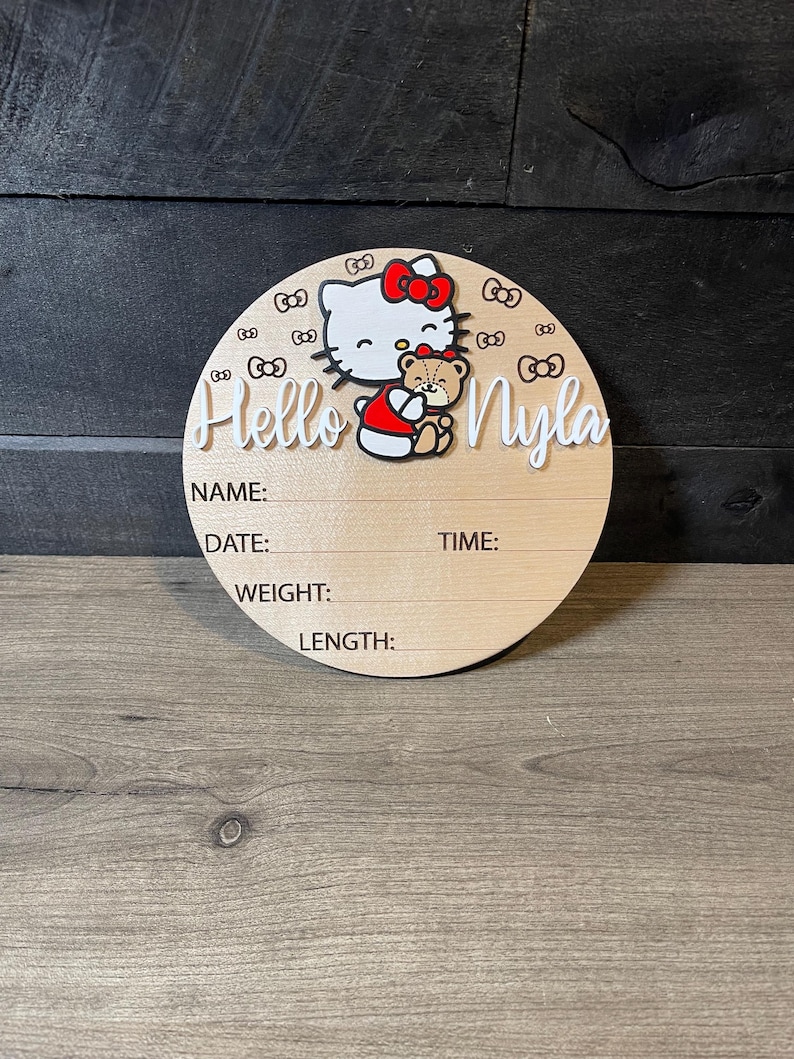 Birth Announcement Sign, Baby Name Sign, Baby Keepsake, Newborn Name ...