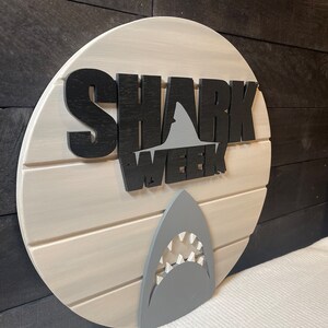 Shark Week, Shark Week Door Hanger, Shark Week Sign, Shark Week Wood ...