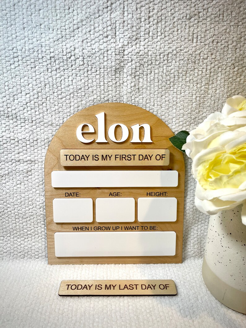 Personalized First and Last Day of School Sign, Reusable Wood Sign - Etsy