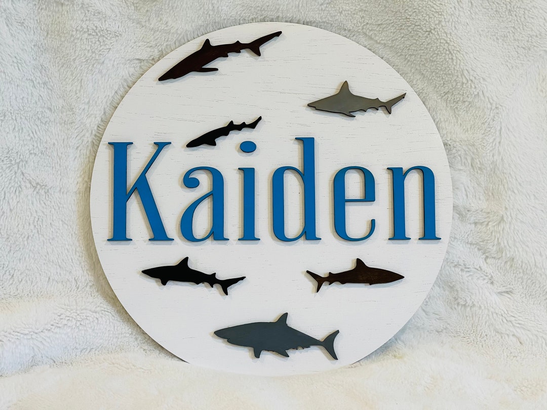 Shark Name Sign Shark Nursery Name Sign Shark Themed Sign - Etsy