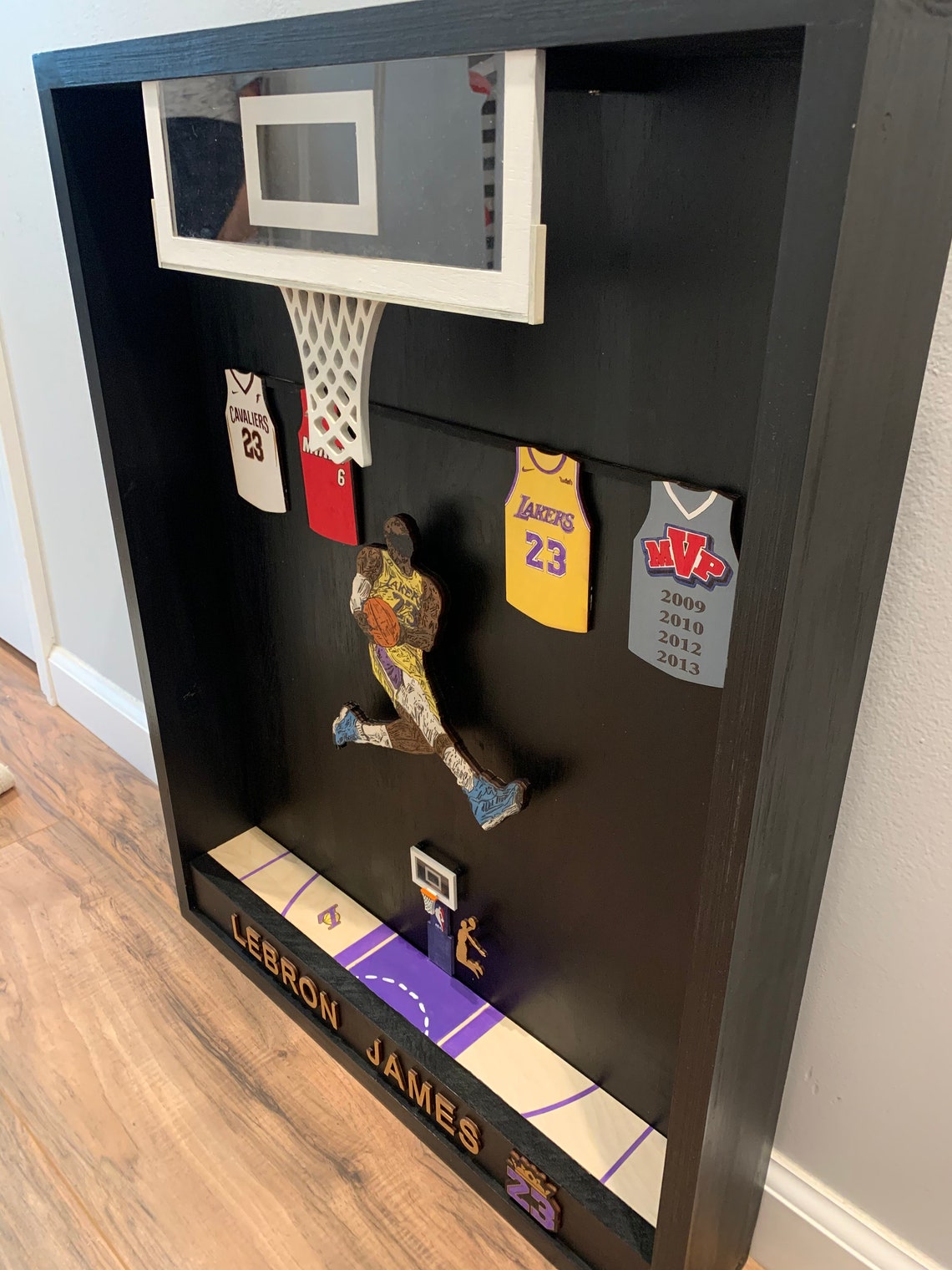 Handmade Lebron James 3D Dunk Shadow Box Art: LA Lakers Decor - Etsy