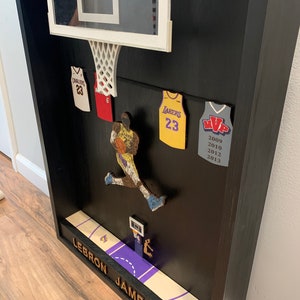 Handmade Lebron James 3D Dunk Shadow Box Art: LA Lakers Decor - Etsy