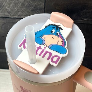 Personalized Eeyore Stanley Topper, Cute Tumbler Name Tag - Etsy